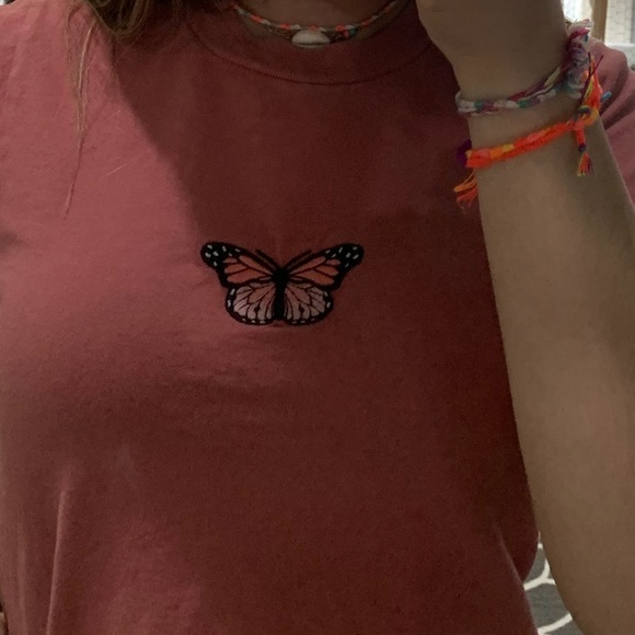 Brandy Melville | Tops | Brandy Melville Butterfly Shirt | Poshmark